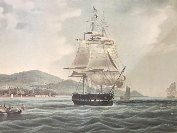 Large Vintage Nautical Print of the lord Lowther - Etsy