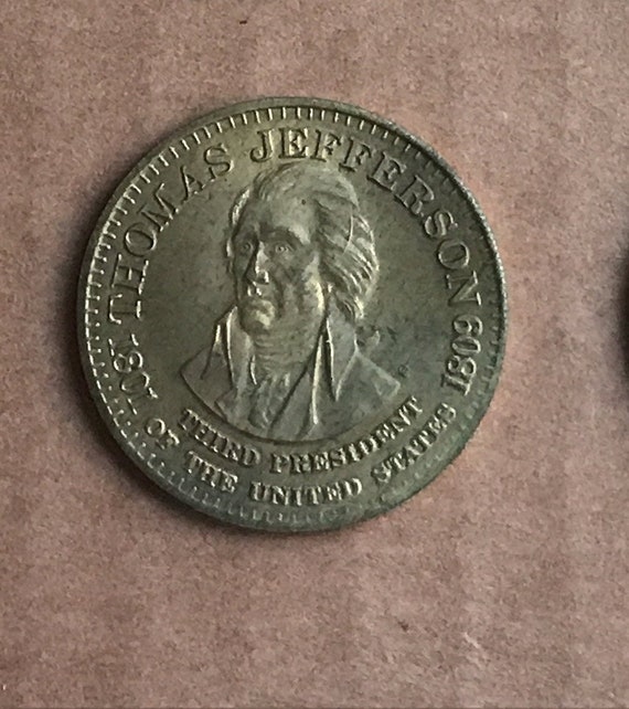 1992 Shell Gas Token Coin Presidential Bronze Thomas Jefferson - Etsy