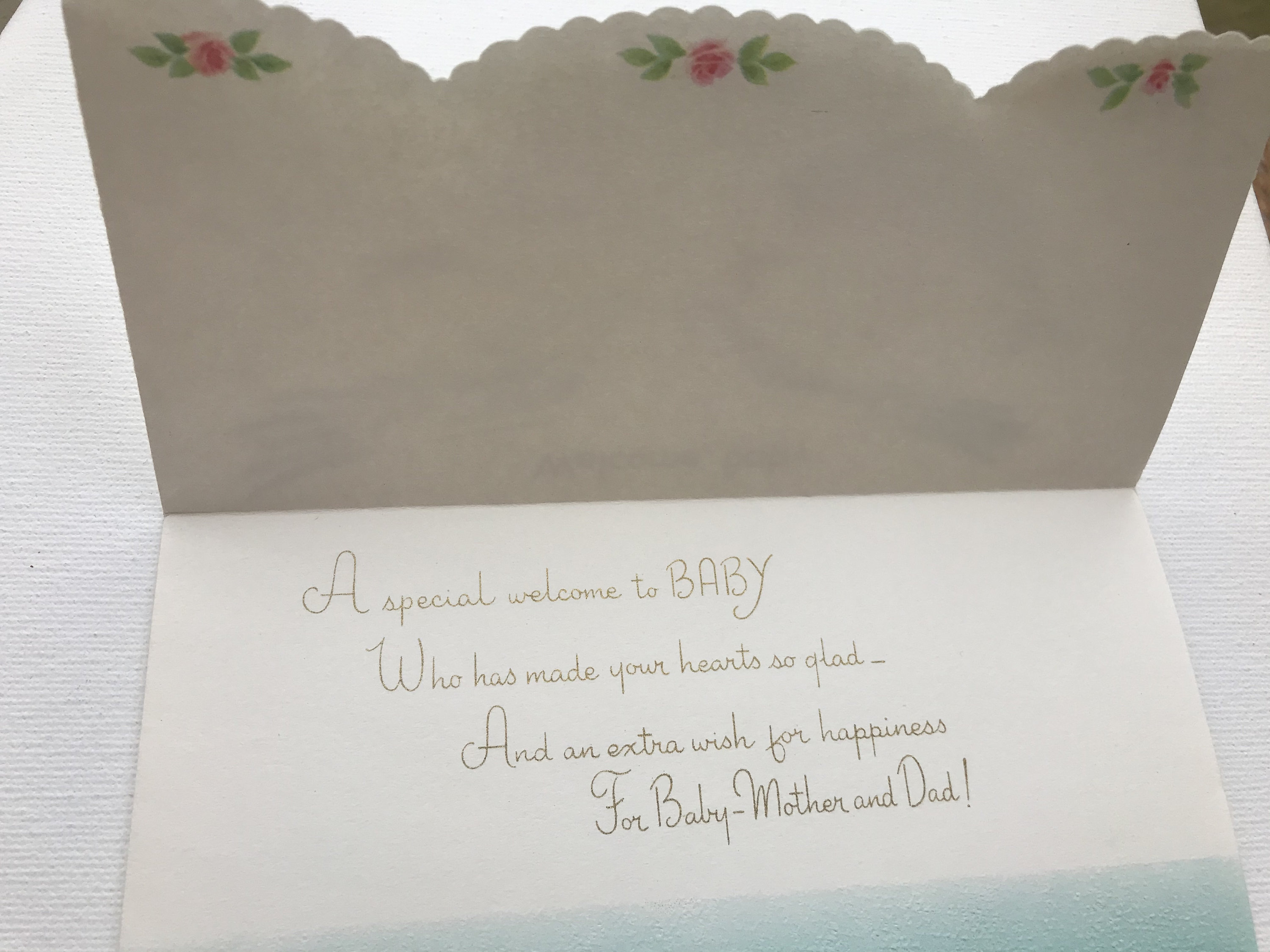 Vintage Welcome baby card and envelope never | Etsy