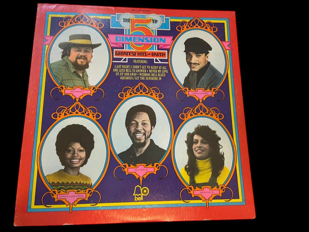 The 5th Dimension "greatest Hits on Earth" - Vinyl Record Album - Etsy
