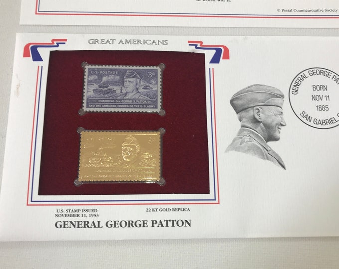 1953 General George Patton 3-cent Stamp in Mint Condition & 22K Gold ...