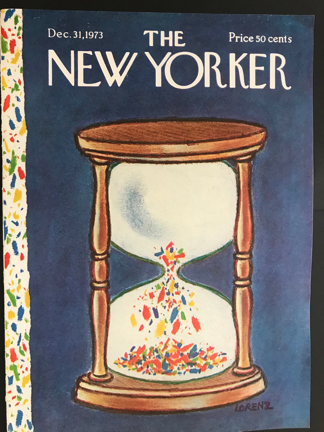 December 31, 1973 the NEW YORKER Magazine Original Cover by Lee Lorenz ...