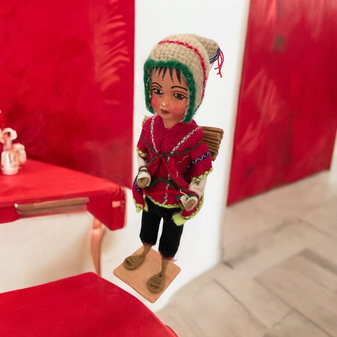 Vintage Collectible Handmade Peruvian Folk Art Doll Figurine - Etsy