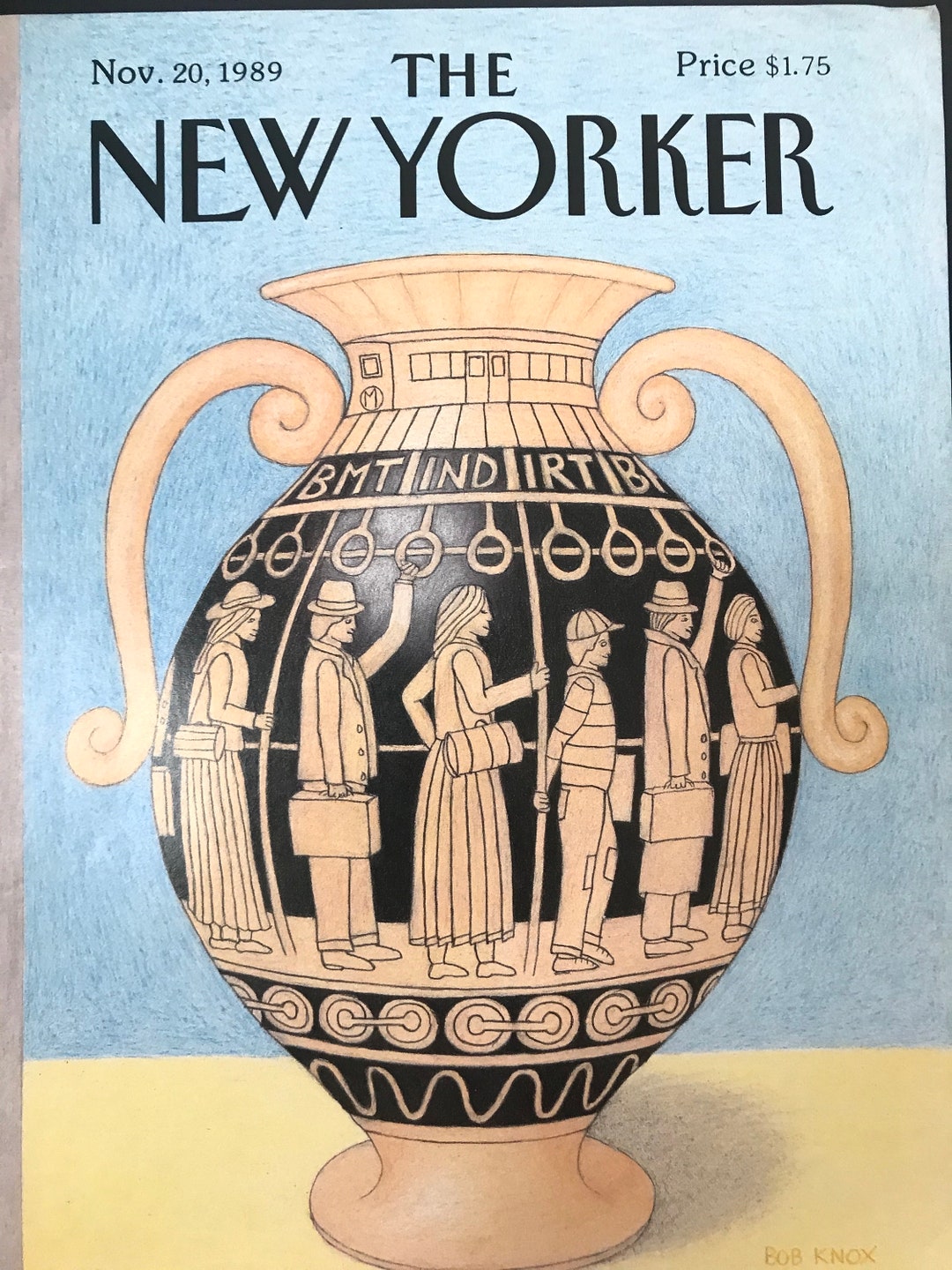 The NEW YORKER Cover Only - November 20, 1989 - "train" Vase - Etsy