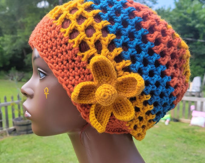 Crochet Tam- Handmade Hat- Bohemian Sol - Etsy