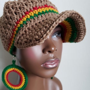 Rasta Sol Divine Being Crochet Cap and Earrings - Etsy