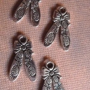 Adorable Set of 6 Ballet Slipper Charms - Etsy