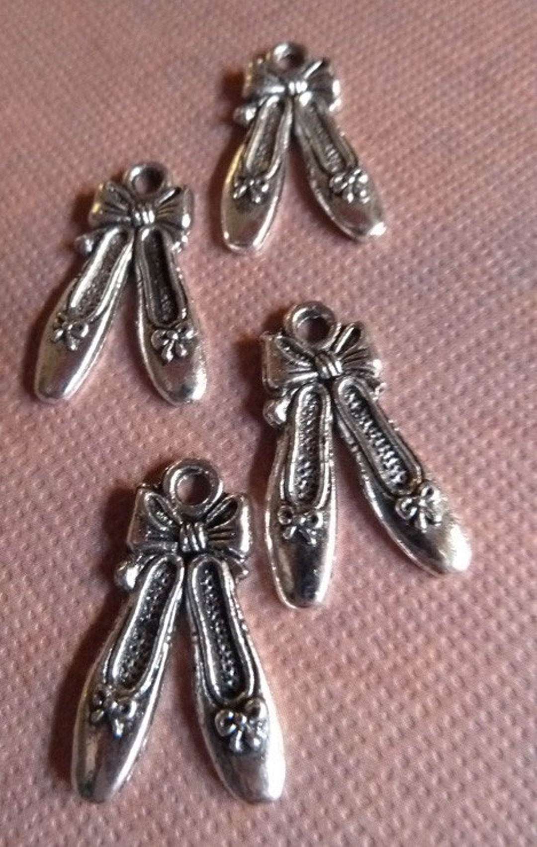 Adorable Set of 6 Ballet Slipper Charms - Etsy