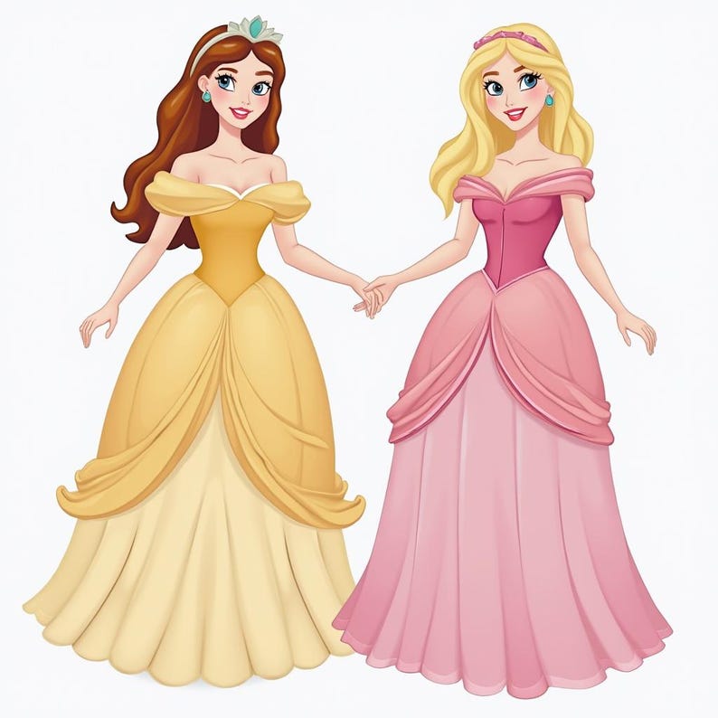 Ten Princess Paper Dolls - Etsy