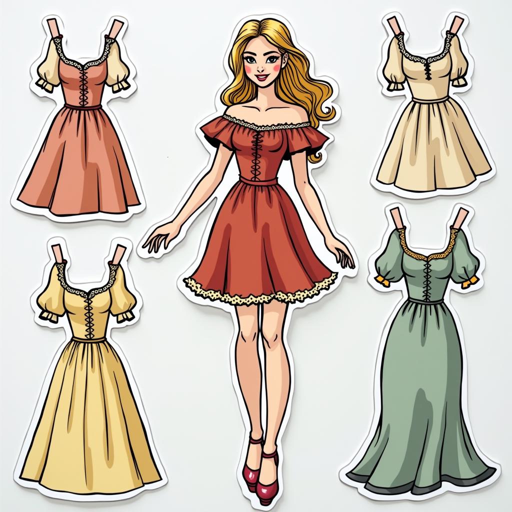 Princess Paper Doll Cutouts - Etsy