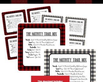 Printable Trail Mix Bar Sign, Holiday Decor, Christmas Sign, Trail Mix ...