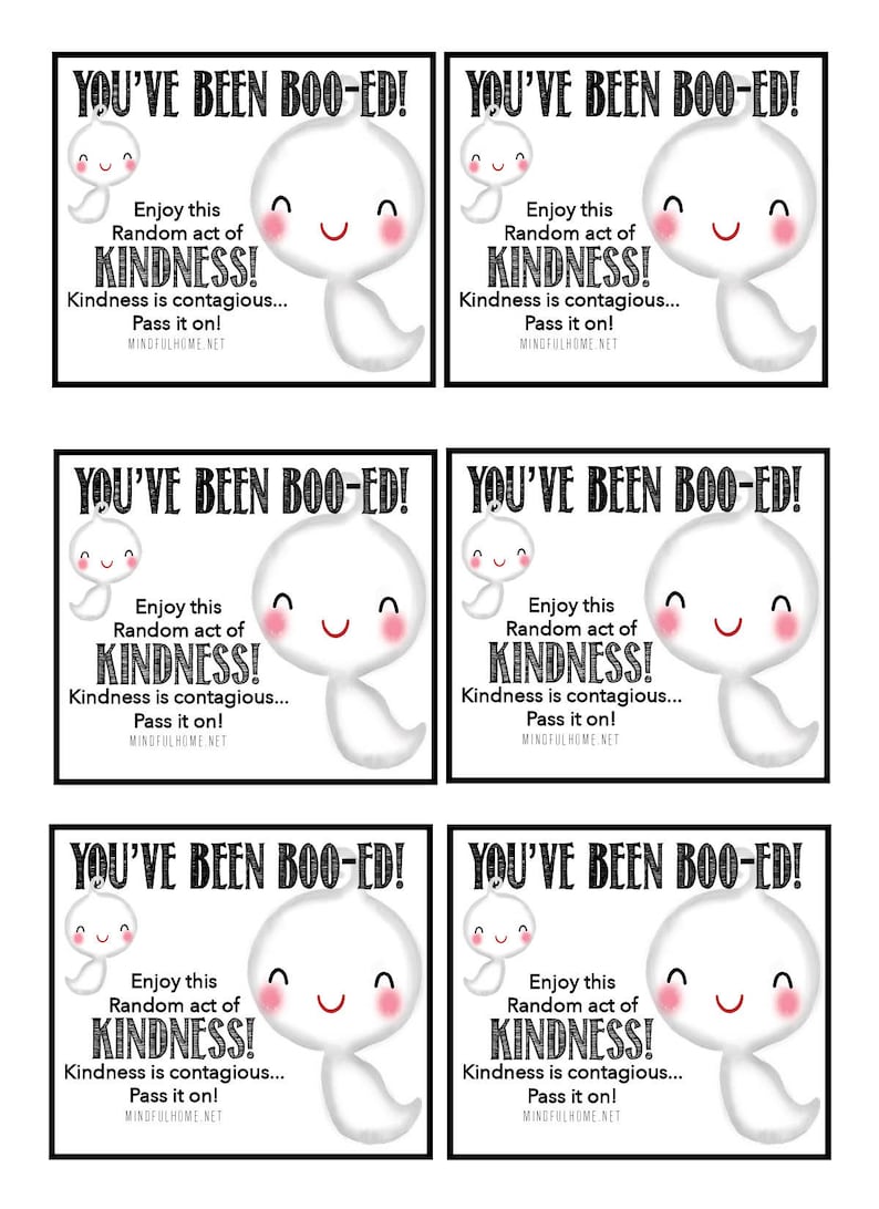 Random Acts of Kindness You've Been Boo-ed - Etsy