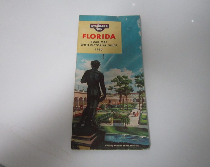 1960 FLORIDA Road Map - Standard Oil - Pictorial Guide - Rogers ...