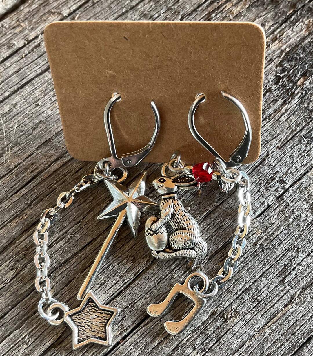 Swarovski Red Crystal Magic I've Got a Wand and a Rabbit Dangle ...