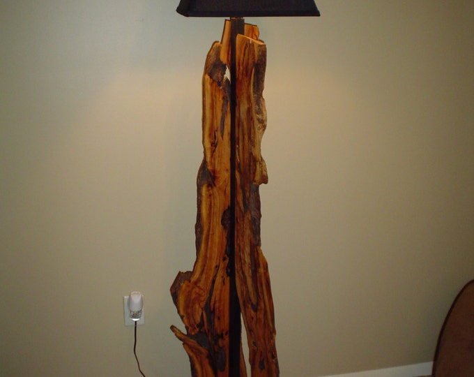 Live Edge Wild Olive Wood Floor Lamp - Etsy