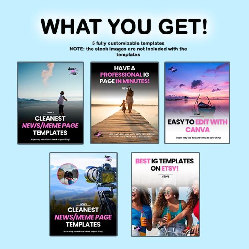 Instagram News Page Template | Viral IG Post Canva Template | Editable ...