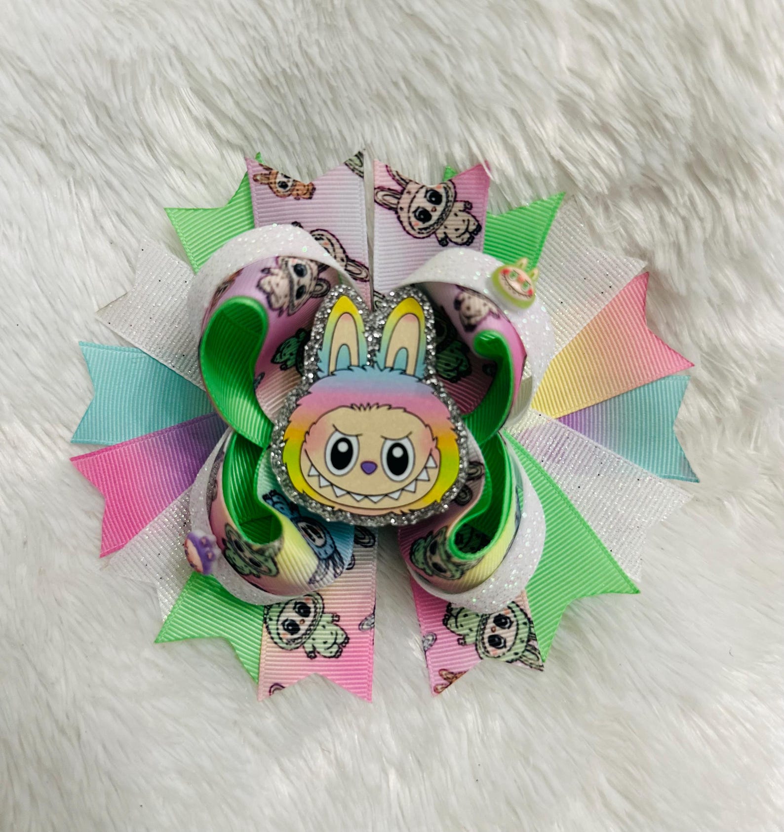 Cute Bunny Rainbow Inspired Hair Bow - Etsy