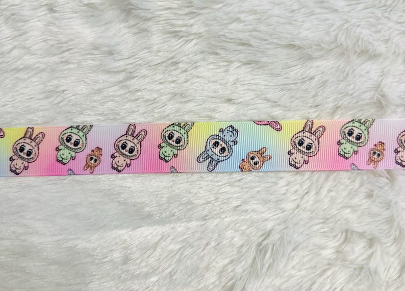 Cute Monster Ribbon. 1” High Quality Grosgrain Ribbon by the Yard. - Etsy