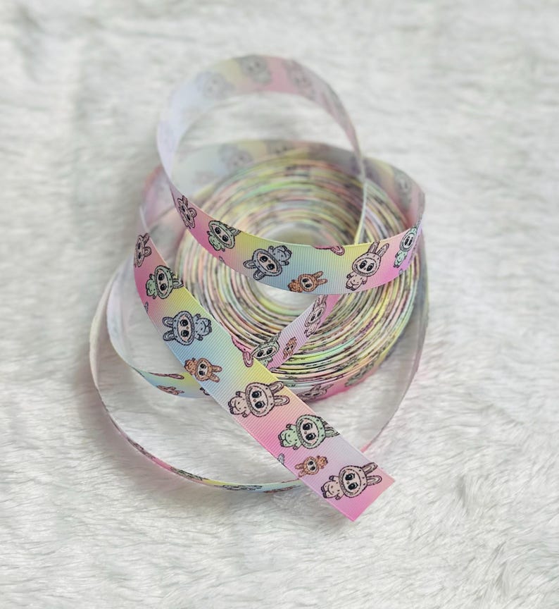 Cute Monster Ribbon. 1” High Quality Grosgrain Ribbon by the Yard. - Etsy