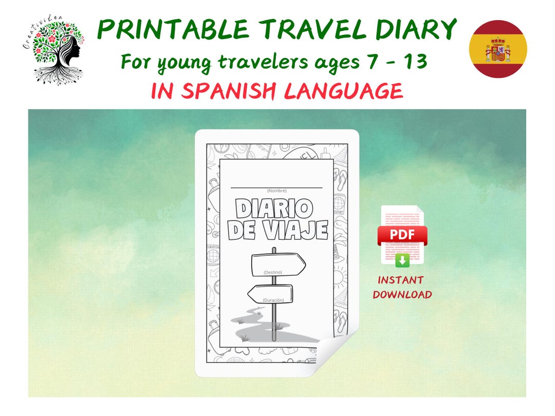 Diario De Viaje Para Niños PDF | Cuaderno De Viaje Imprimible ...