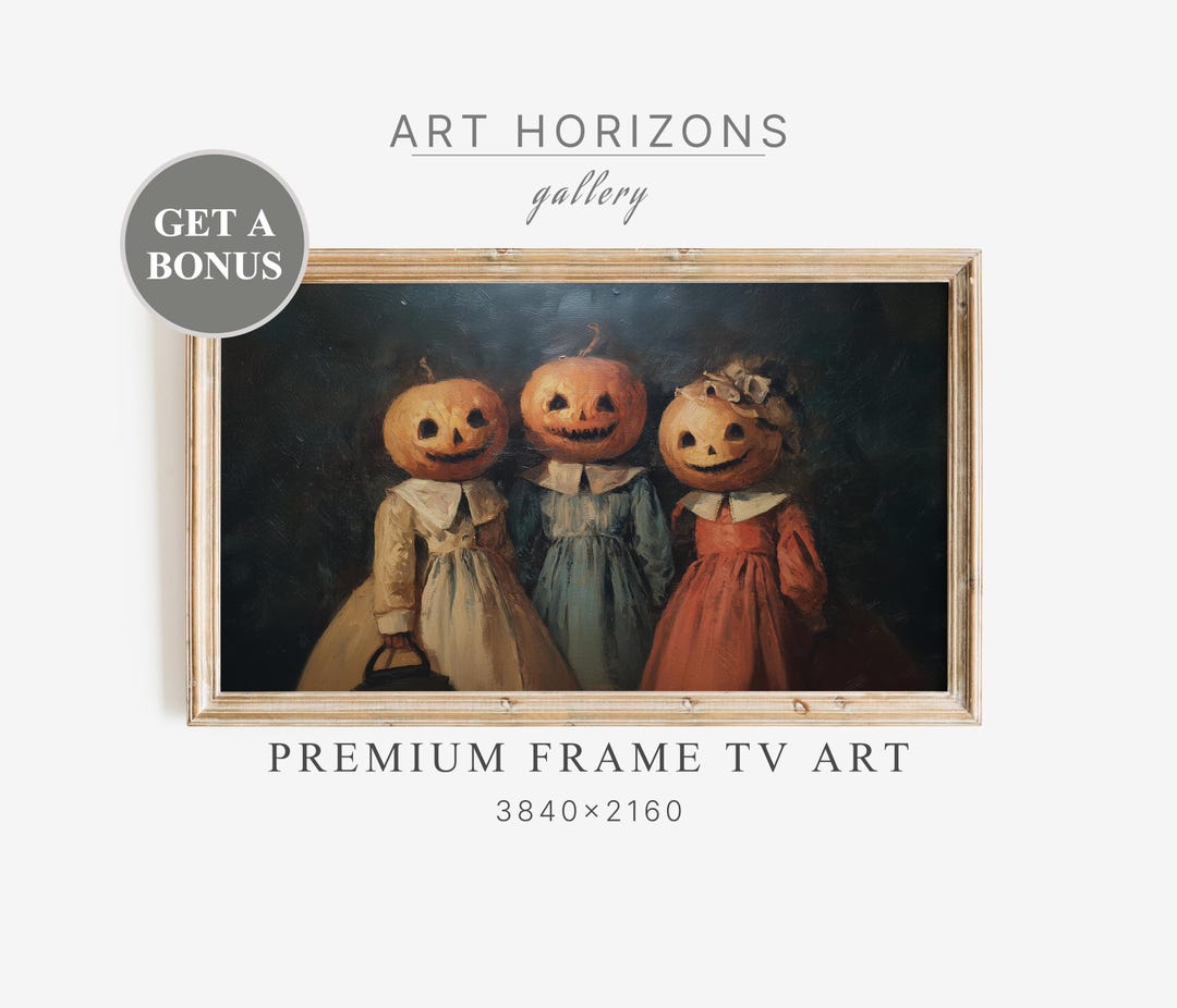 Antique Pumpkin Scary Dolls Halloween Samsung Frame TV Art Autumn ...