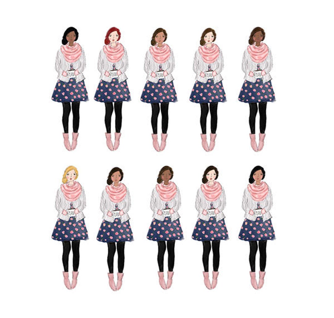 Winter Planner Girls!! 11 Digital Girls in All! - Etsy