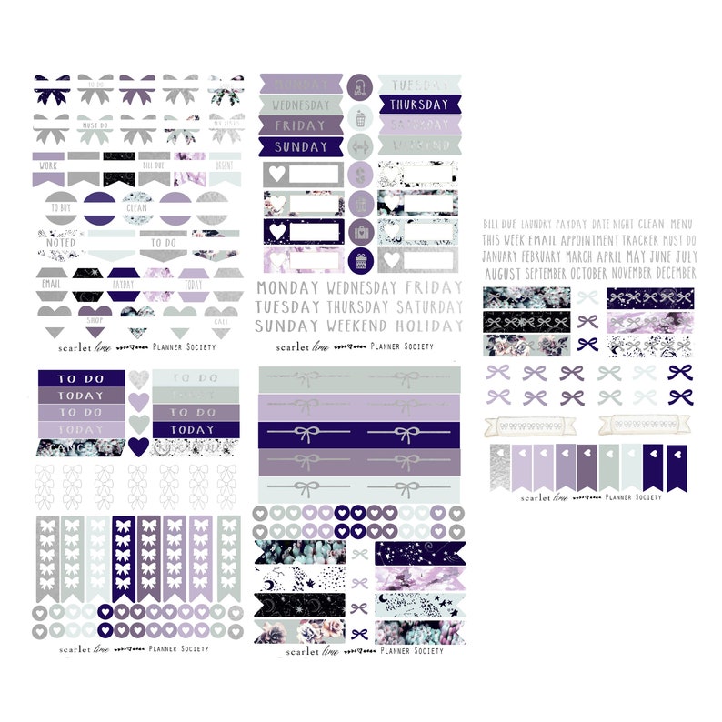 November 2019 Sticker Society Digital Printable Sticker Kit: - Etsy