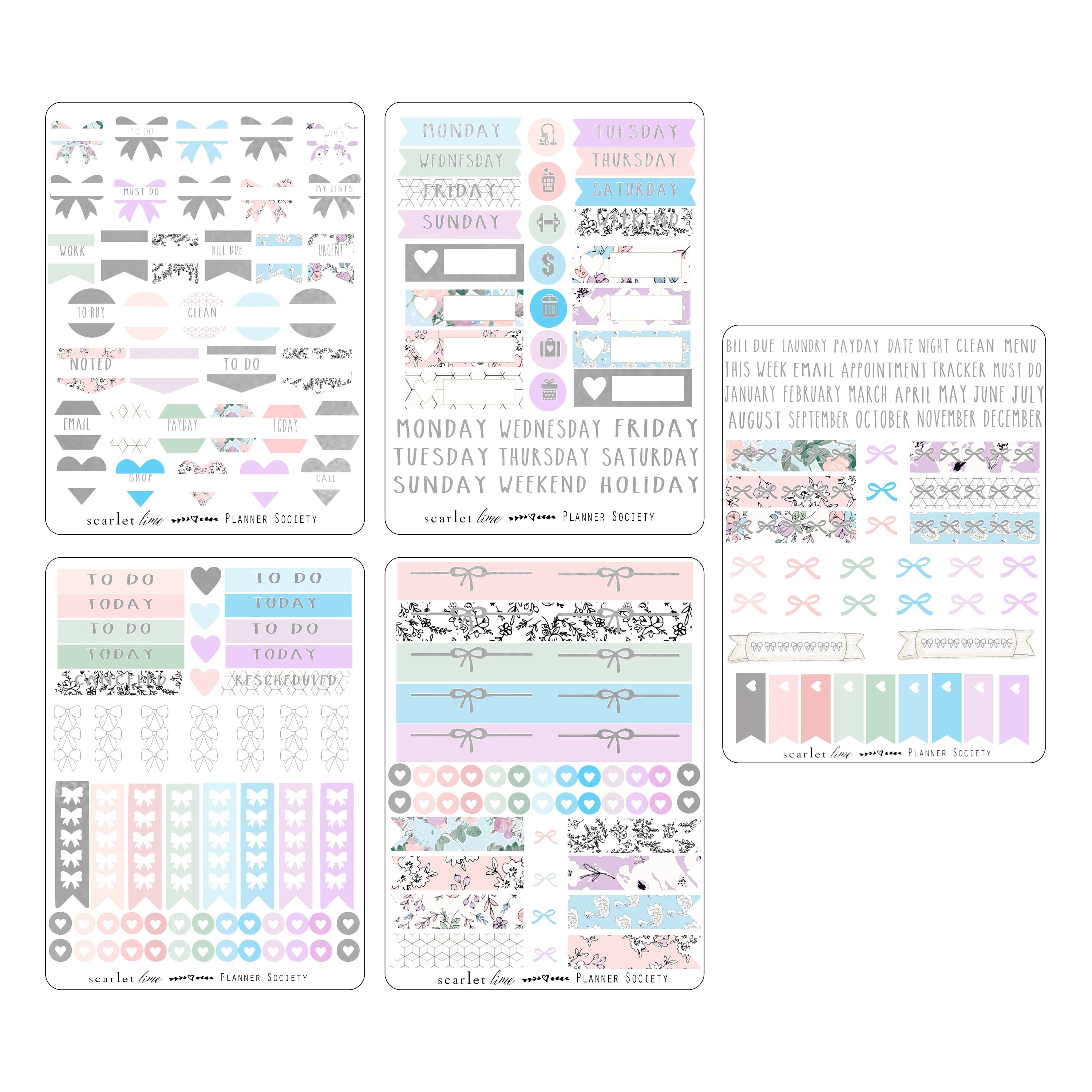 March 2019 Sticker Society Digital Printable Sticker Kit: Matches Our ...