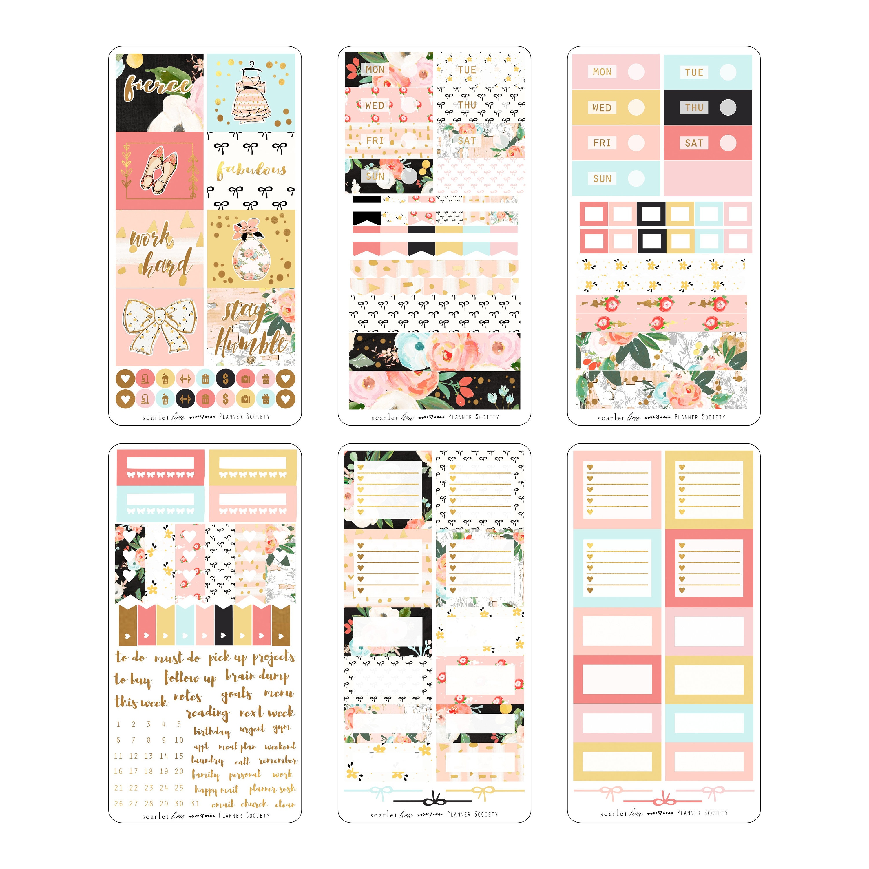 March 2021 Mini Box Digital Printable Sticker Kit matches our | Etsy