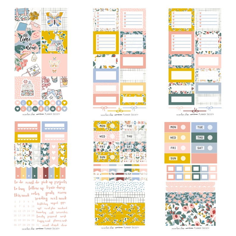 January 2020 Mini Box Digital Printable Sticker Kit Matches | Etsy