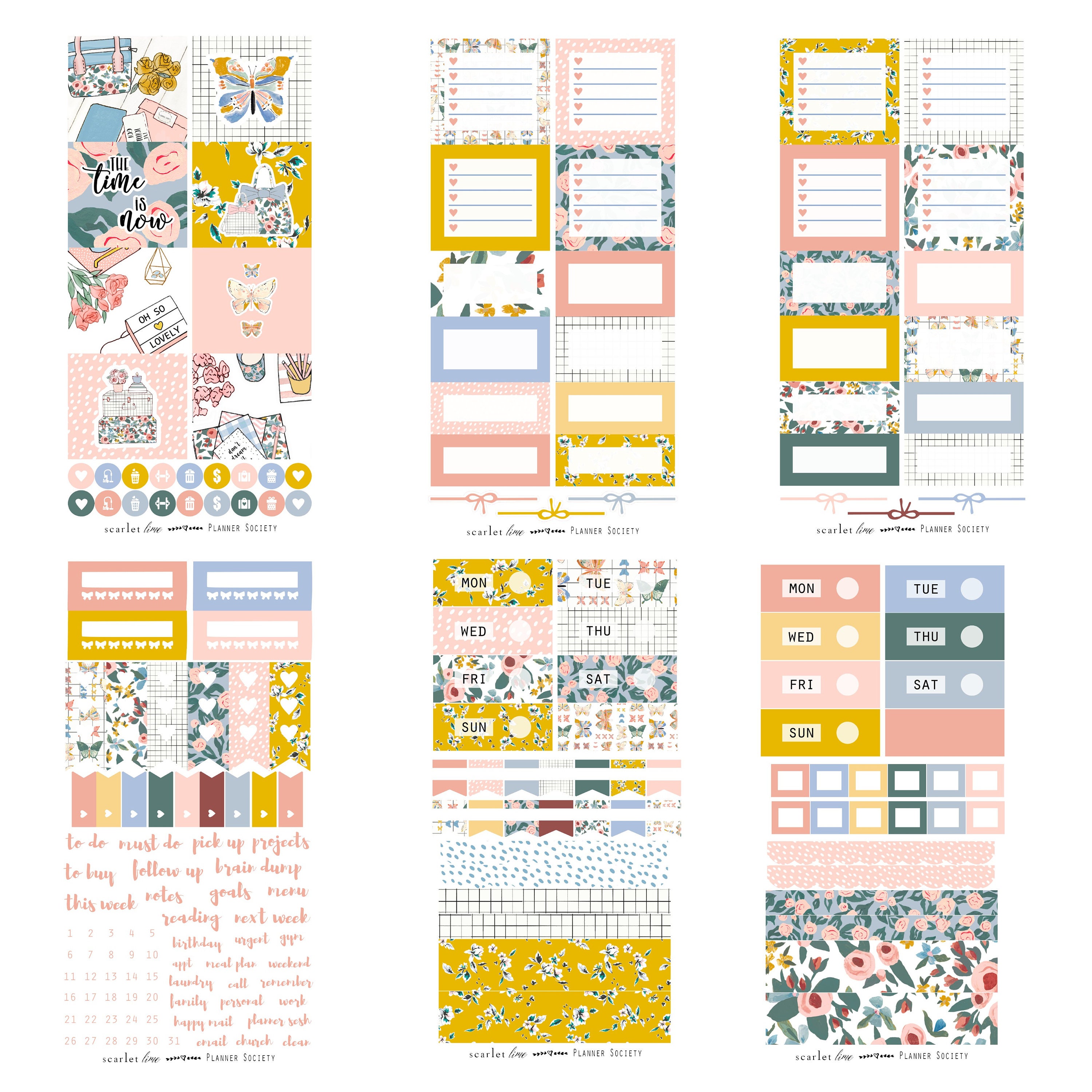 January 2020 Mini Box Digital Printable Sticker Kit Matches | Etsy