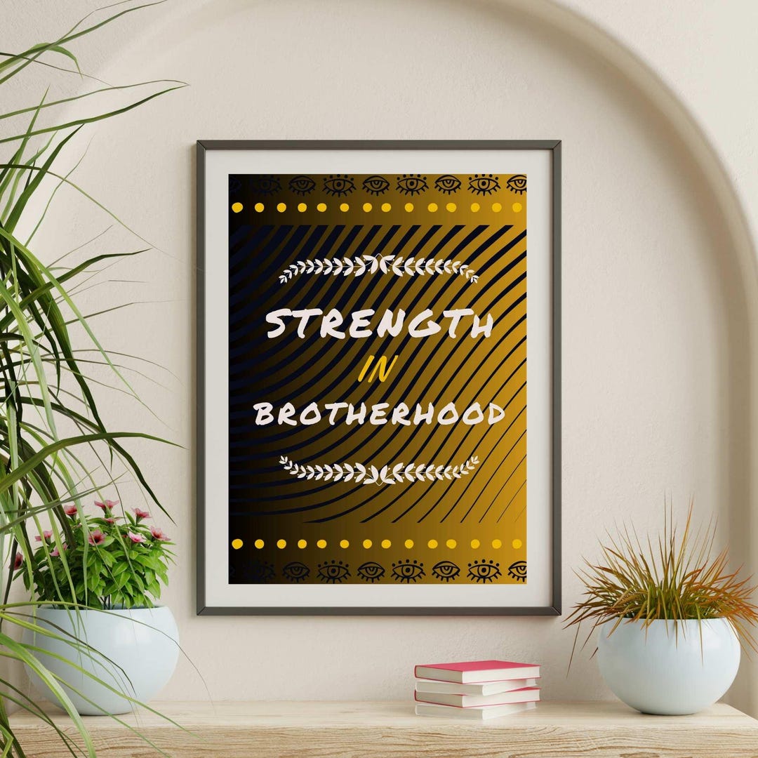 Poster Alpha Phi Alpha Strength in Brotherhood Inspirational Wall Art ...
