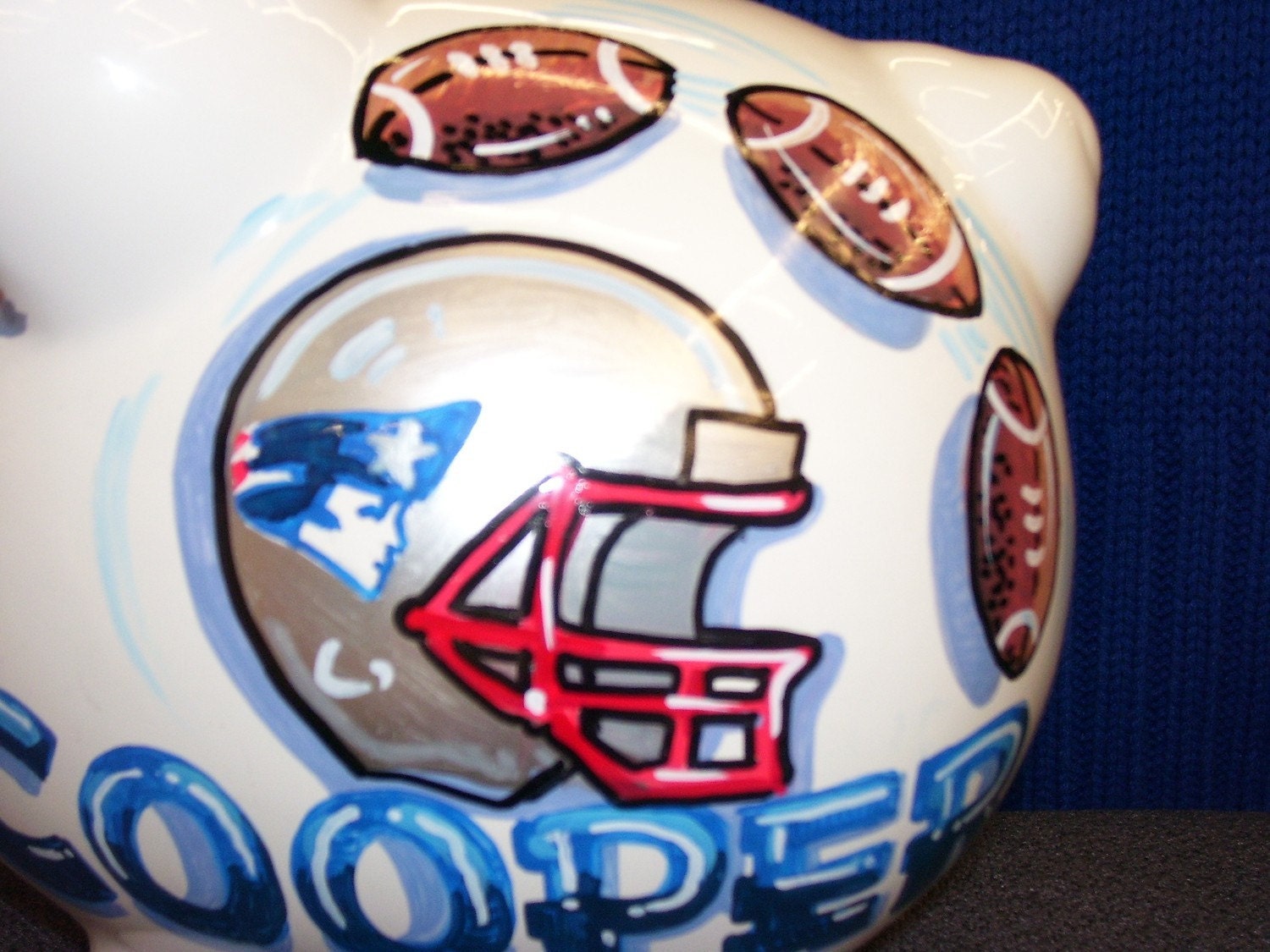Personalized Piggy Bank Sports Custom Art in the Football Team - Etsy