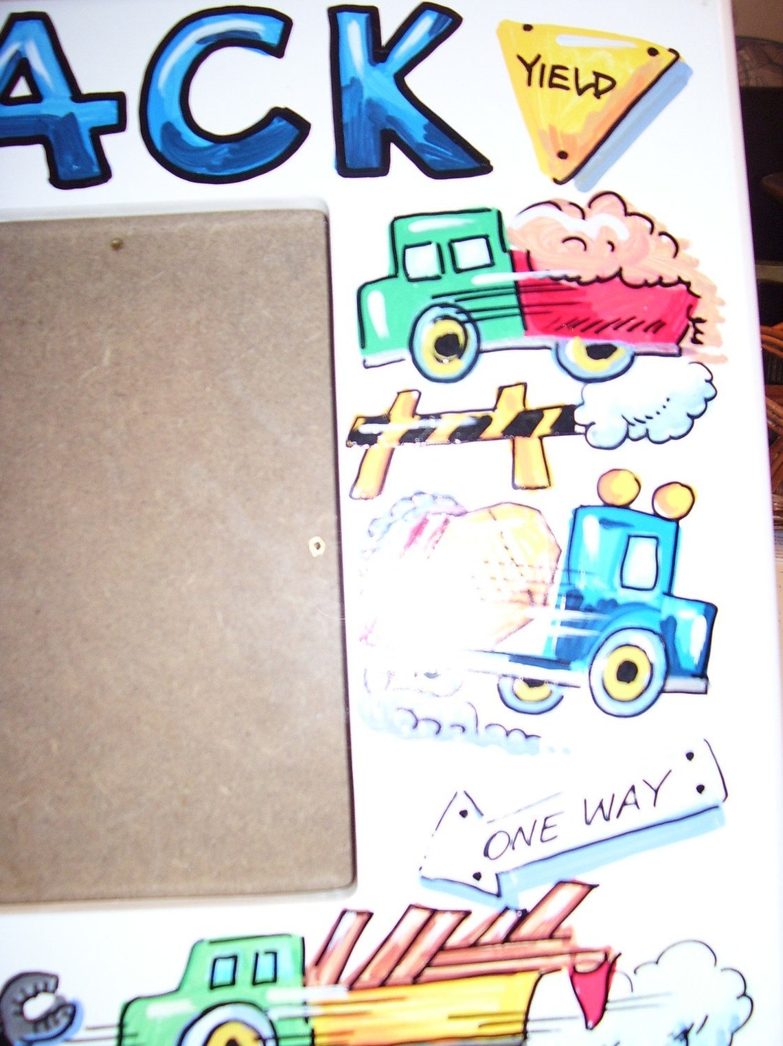 Picture Frame Construction Theme Handpainted and Personalized - Etsy