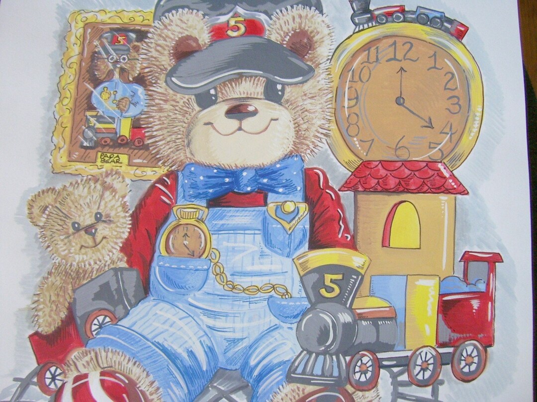 Mr.bears Trains Art Print for Children 11 X 14 - Etsy