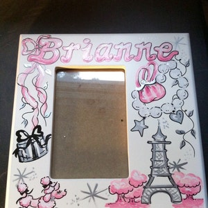Picture Frame Paris Theme Handpainted and Personalized 4 X 6 - Etsy