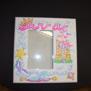 Picture Frame - Hand Painted and Personalized Princess Theme - Etsy
