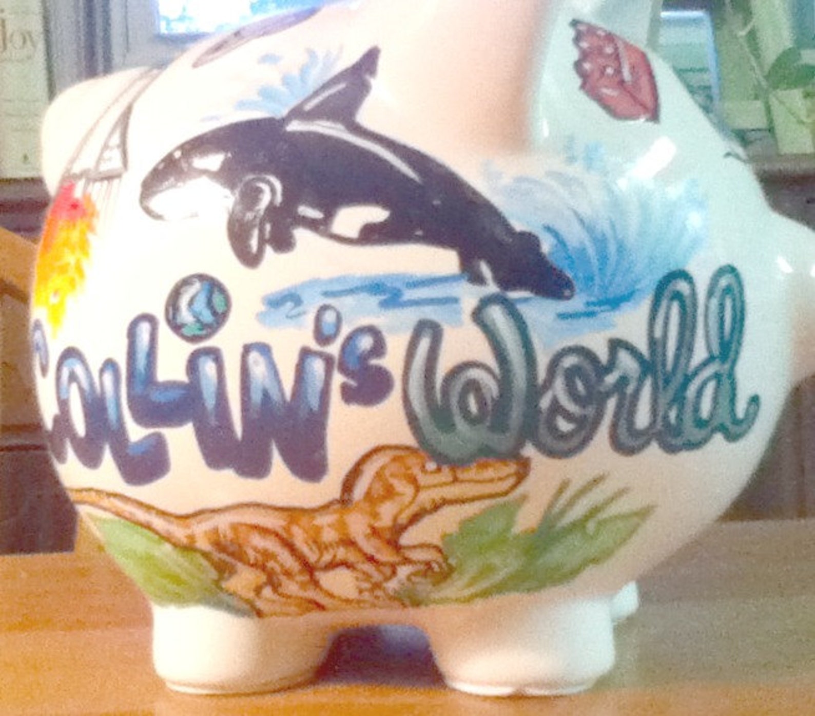 My World Custom Personalized Piggy Bank With Items of Your Choice - Etsy