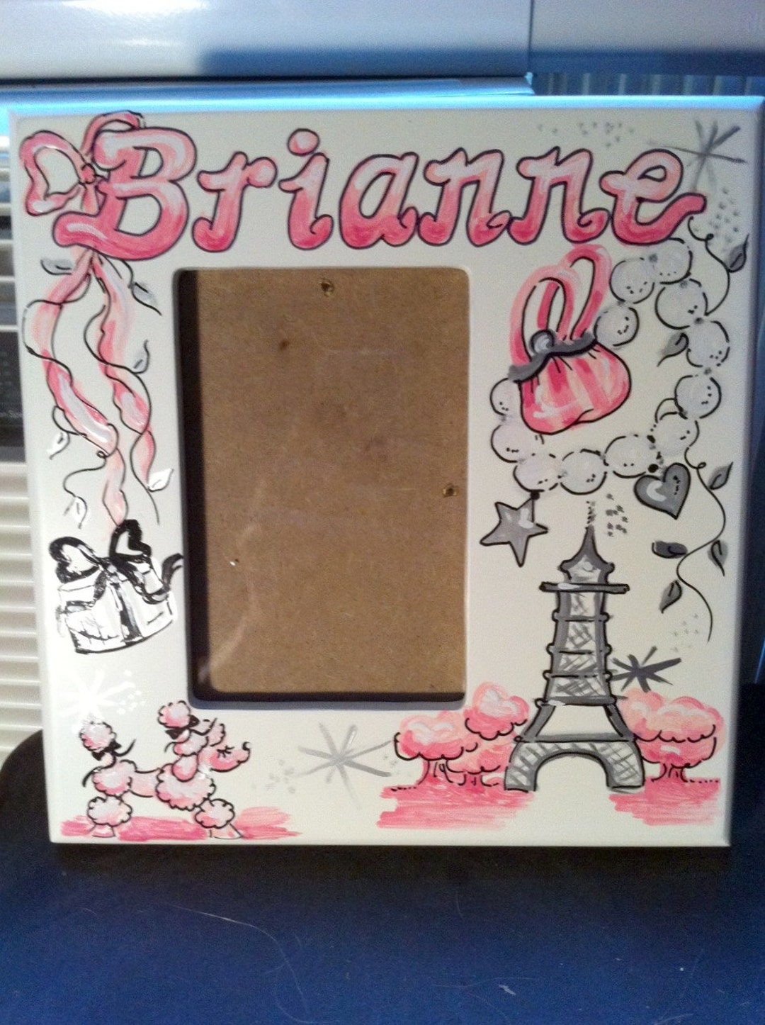 Picture Frame Paris Theme Handpainted and Personalized 4 X 6 - Etsy