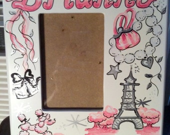 Picture Frame Construction Theme Handpainted and Personalized | Etsy