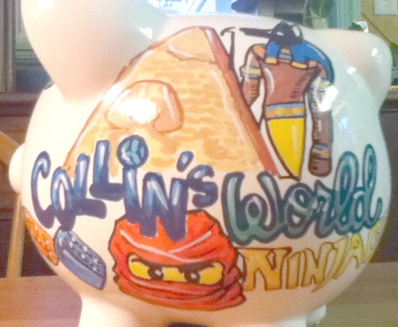 My World Custom Personalized Piggy Bank With Items of Your - Etsy
