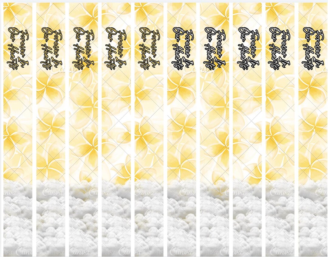 Yellow Flower Sublimation Memorial Ribbon Pins Template, Custom ...