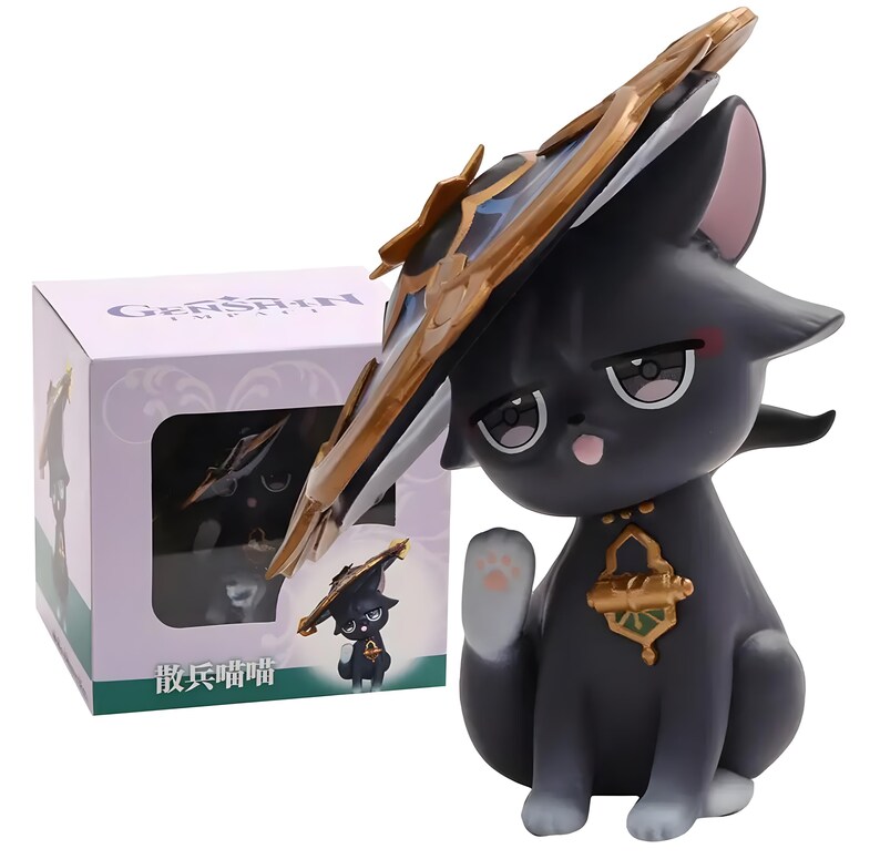 Genshin Impact : Anime Cat Action Figures / Diluc, Scara, Keqing ...