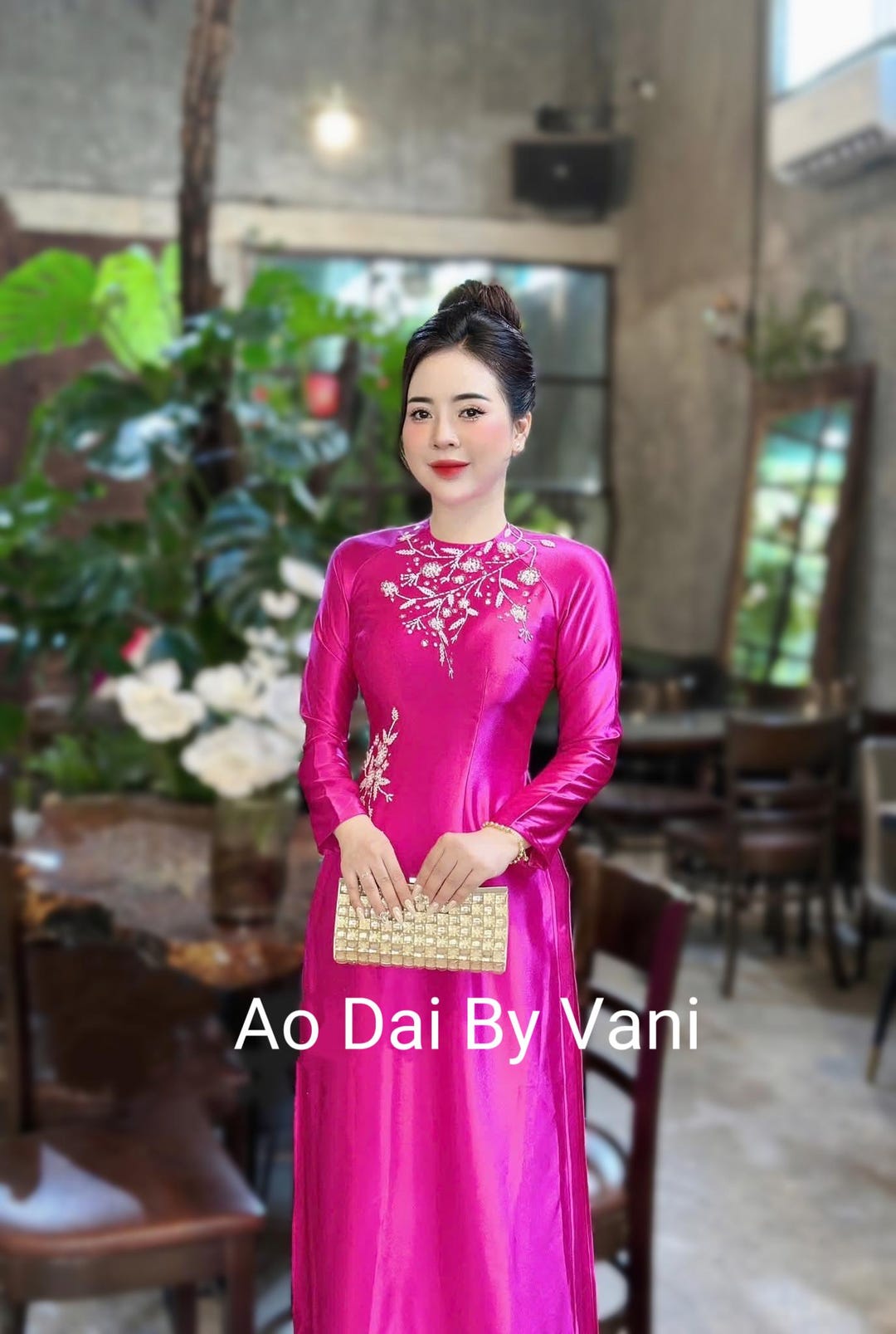 VAN NAM Set Ao Dai Lụa Tô Châu Hot Pink Design/traditional Long Dresses ...