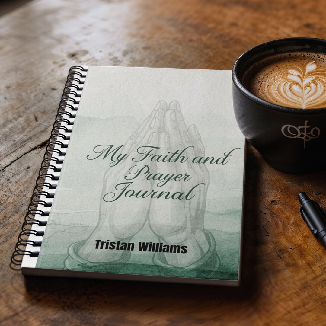 Spiral Notebook With Document Pocket Faith Prayer Journal Personalized ...