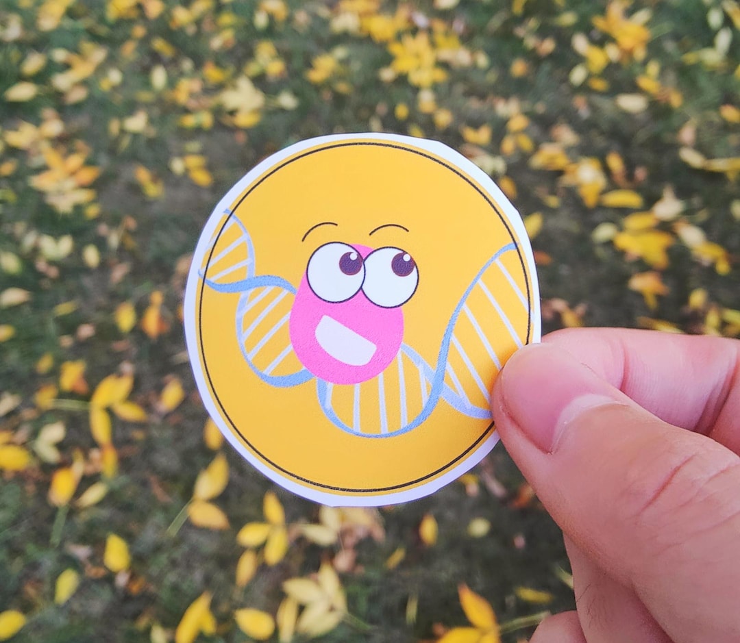 Cute Polymerase Enzyme | Ambitiouspolymerase Shop Logo | Vinyl Sticker ...