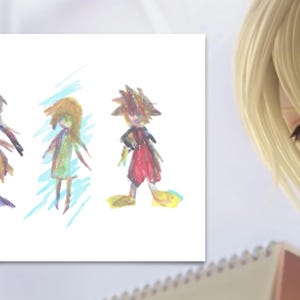 Kingdom Hearts Original Replica Drawing Poster Sketch - Namine's Art ...