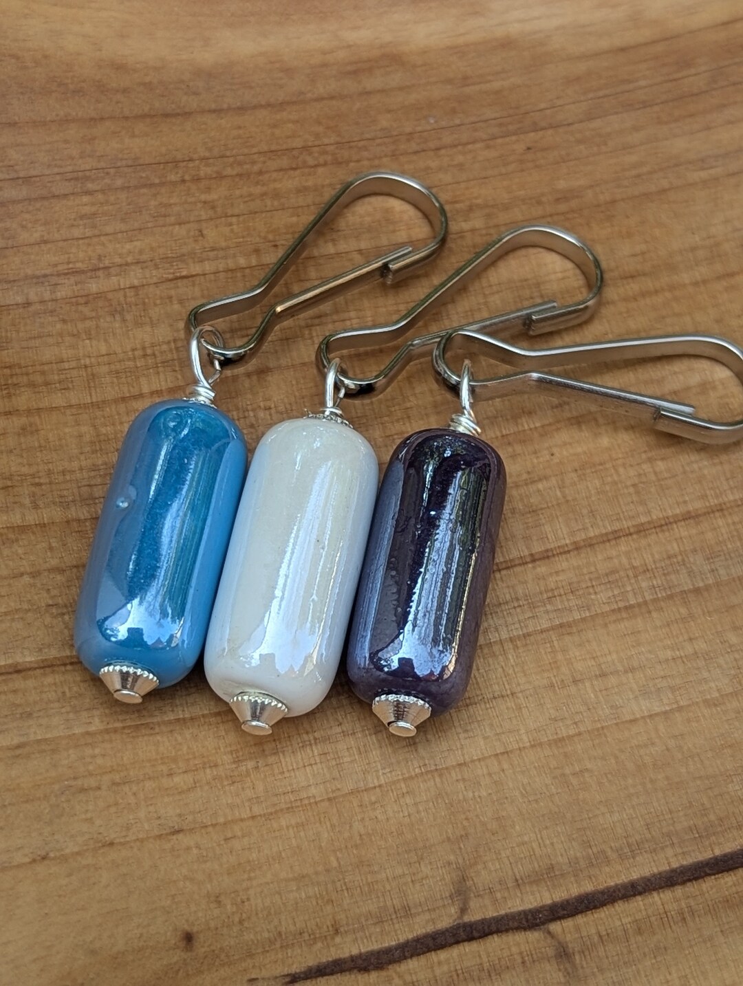 Aqua Eggplant or White Zipper Pull, Jacket Zipper Pull, Teacher Gift - Etsy