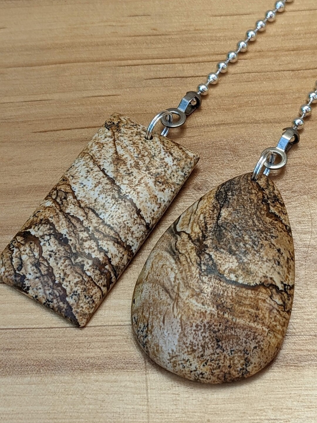 Decorative Fan Pulls, Picture Jasper Ceiling Fan Pulls, Pair of Fan ...