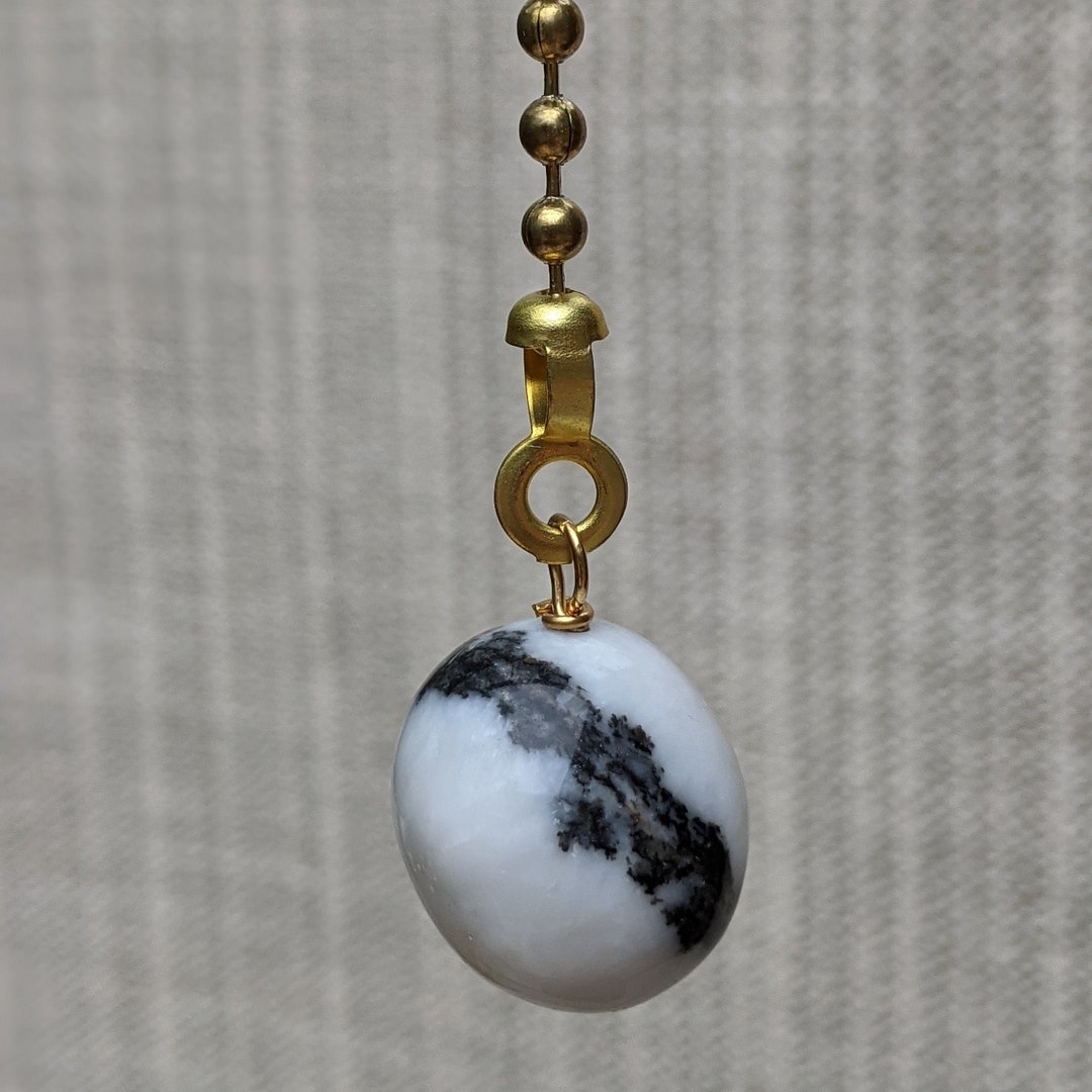 Decorative Lite Pull, BW Pebble Light Pull, Single Dangle on Gold Tone ...